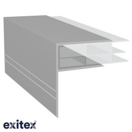 Capex 10mm F Section Aluminium 4000mm Grey | Amari Plastics