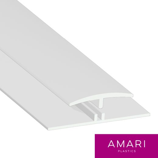 H Section PVC 2440mm White 2 Part | Amari Plastics