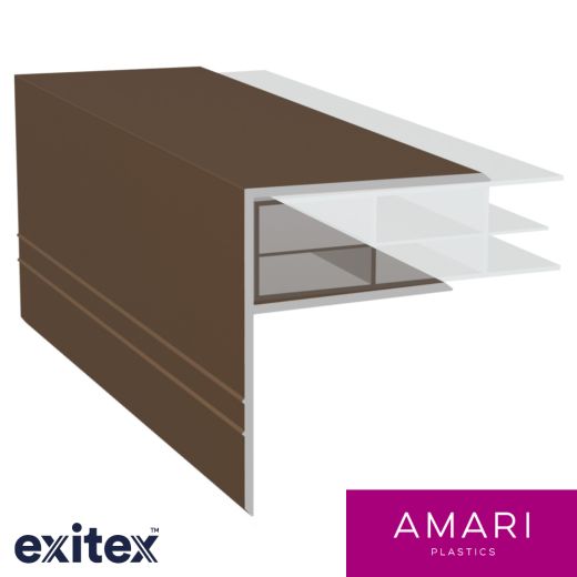 Capex 10mm F Section Aluminium 3000mm White RAL9010 | Amari Plastics