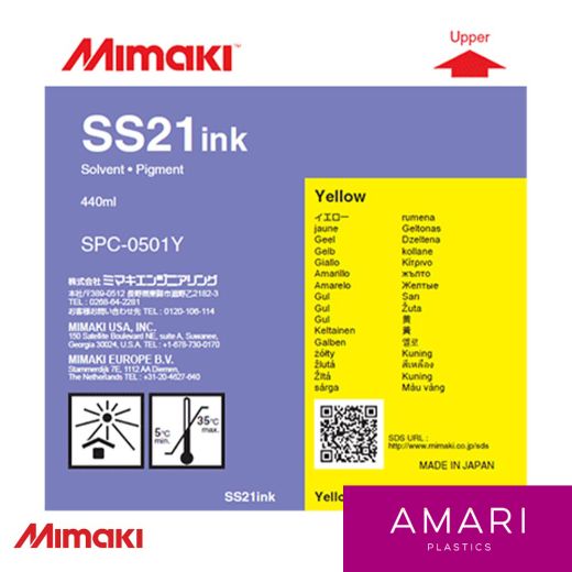 Mimaki SS21 Yellow 440ml Solvent Ink | Amari Plastics