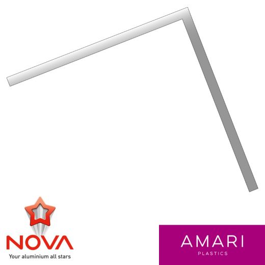 NovaCase Corner Angle Aluminium 5000mm Single NOV109M | Amari Plastics