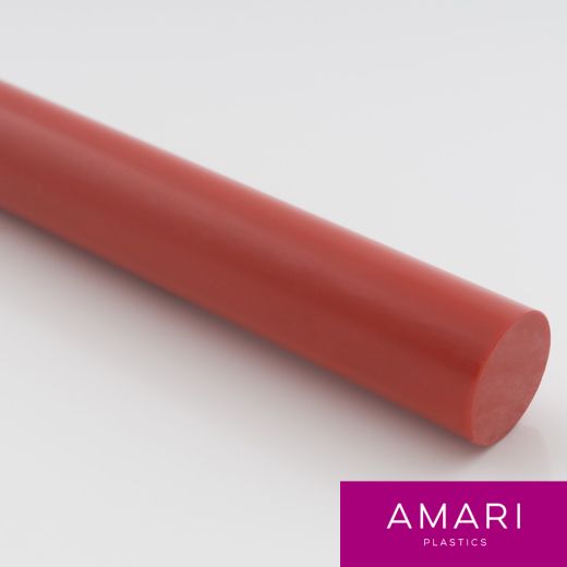 PVC Red 25mm dia Rod | Amari Plastics