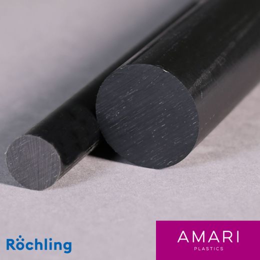 Sustamid 6 Nylon Black 30mm dia Rod | Amari Plastics