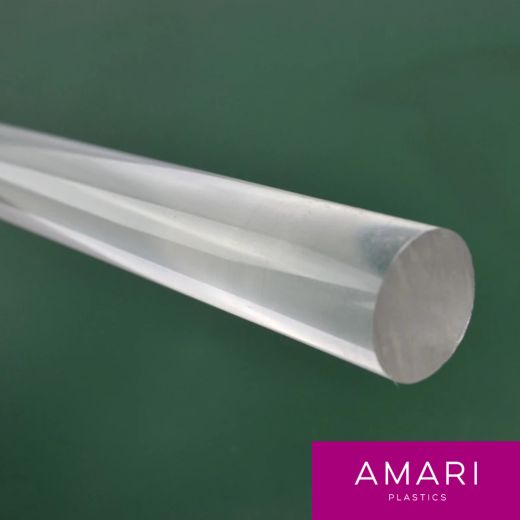 Extruded Acrylic Rod Clear 20mm dia Rod | Amari Plastics