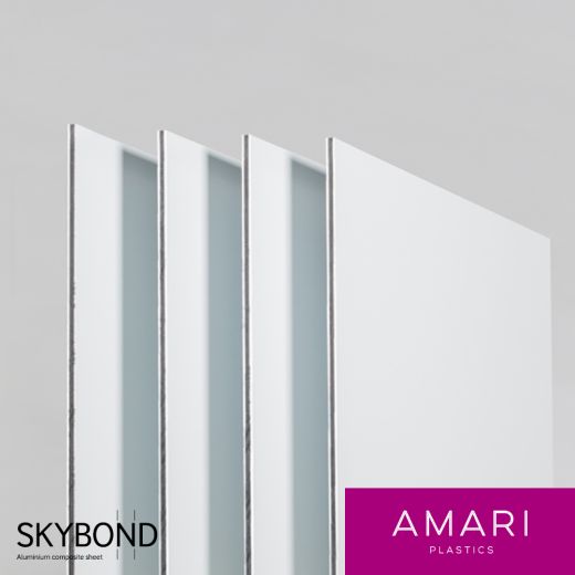 BUY 3mm White ACM Mirror Sheet 4050x2000 #122419 | Amari Plastics