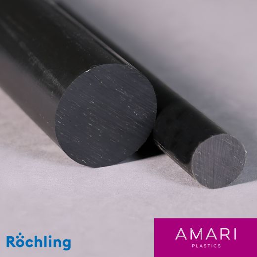 Sustamid 66 GF 30 Nylon Black 40mm dia Rod | Amari Plastics