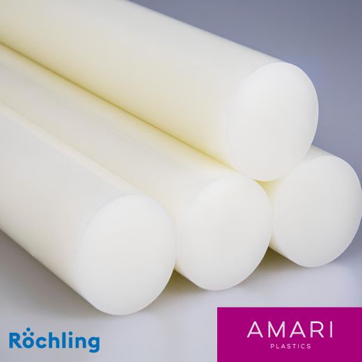 Sustamid 66 Nylon Natural 40mm dia Rod | Amari Plastics