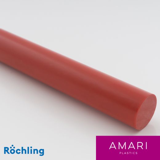 Sustarin C Acetal Red C73 20mm dia Rod | Amari Plastics