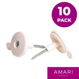 Fixing Button White 16mm 10 Pack | Amari Plastics