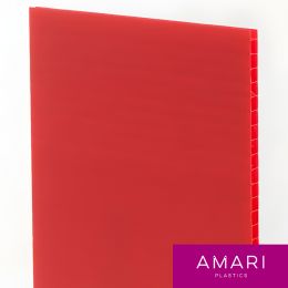 BUY 4mm Red Polypropylene Fluted Sheet 2440x1220 #102288 | Amari Plastics