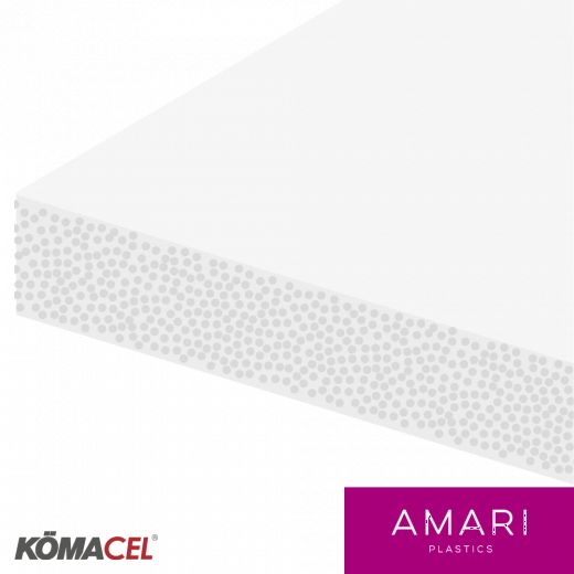 KomaCel PVC Foam White 654 3000x1560x19mm 2PE | Amari Plastics