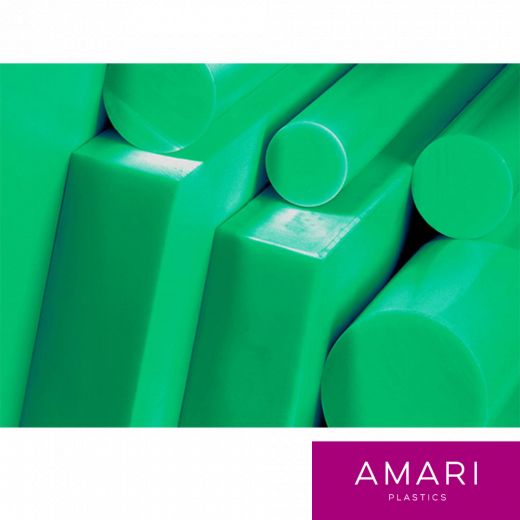 Sustamid 6G OL Nylon Green RAL6025 80mm dia Rod | Amari Plastics