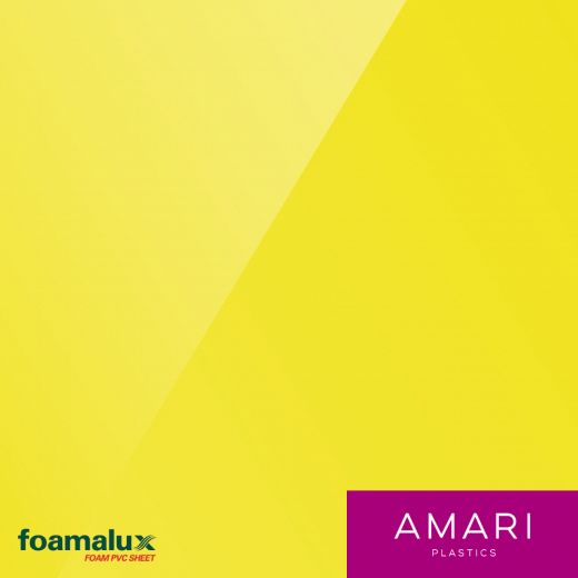 Foamalux Ultra PVC Foam Yellow High Gloss 2440x1220x5mm 1PE | Amari ...