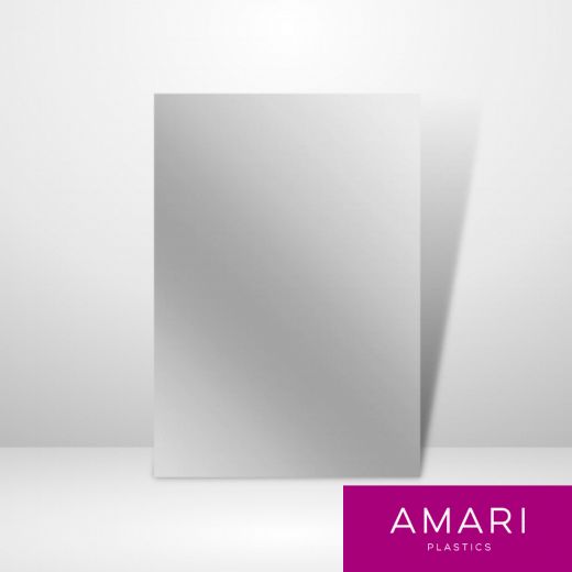 HIPS Silver Mirror 2000x1000x1mm White Backed | Amari Plastics