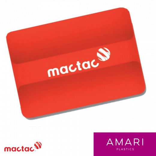 Mactac 10cm Soft Red Plastic Squeegee | Amari Plastics