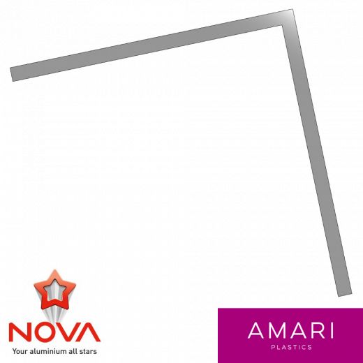 NovaSlim Corner Angle Cut to size Mill Single ACC134 | Amari Plastics