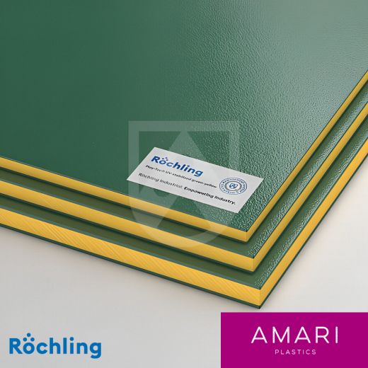 Play-Tec PE300 Polyethylene Green/Yellow/Green 2440x1220x12mm Sheet ...