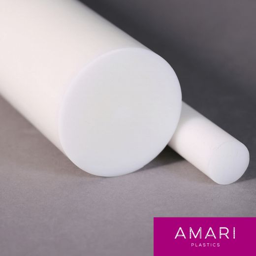 PTFE Natural 100mm dia Rod | Amari Plastics