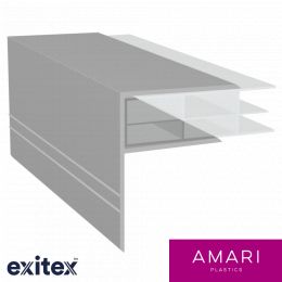 Capex 10mm F Section Aluminium 4000mm Grey | Amari Plastics